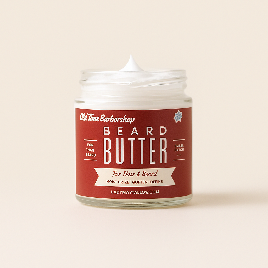 Old Time Barbershop Beard Butter - Tallow Man | Men's Grooming | Grass ...
